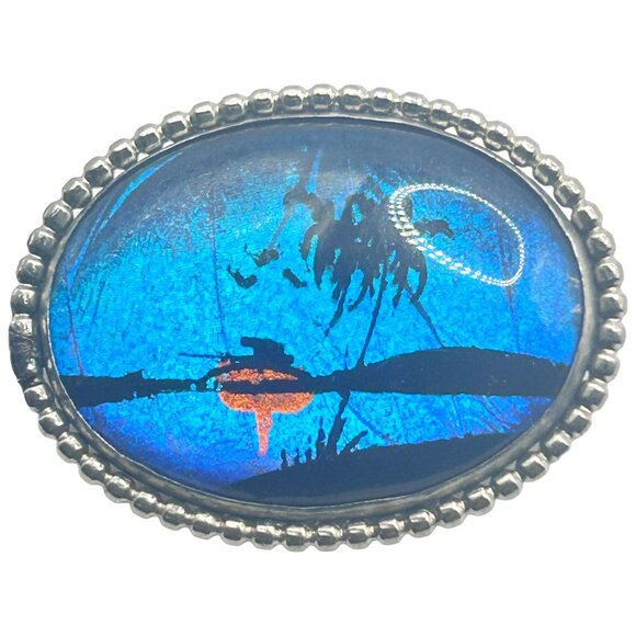 Unknown | Jewelry | Art Deco 95s Classic Painted Butterfly Wing Pin ...